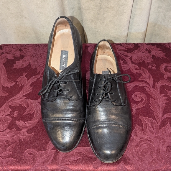 Bally | Shoes | Bally Black Leather Oxford Shoes With Polished Finish ...